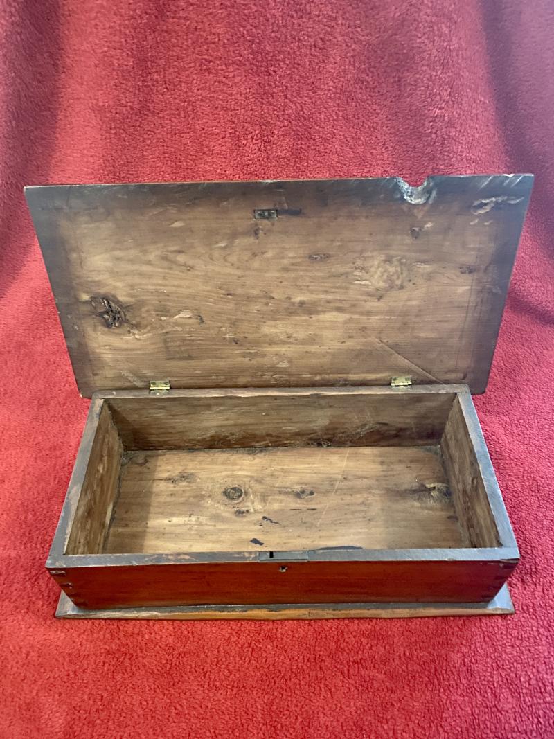 BOAS Militaria | Rare Anglo-Boer War POW made Carved Cedar-wood Box ...