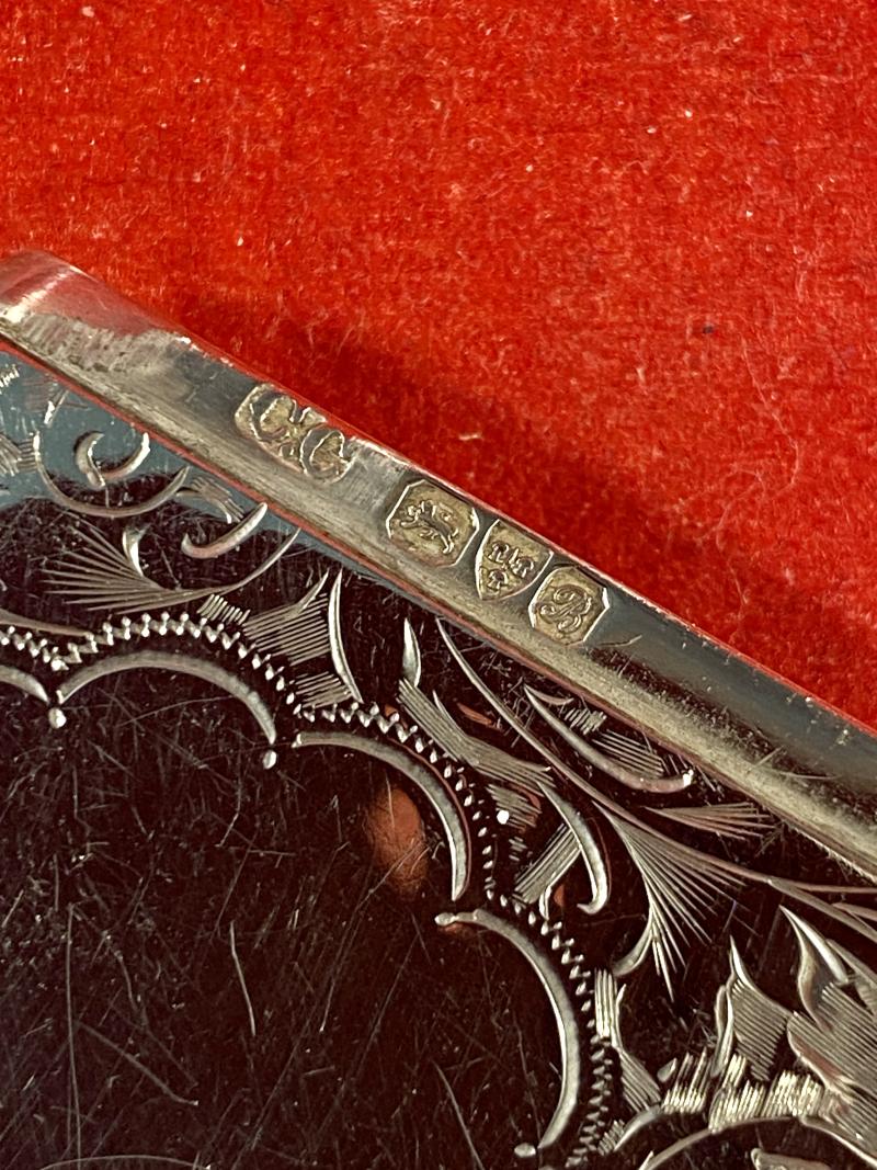 BOAS Militaria | Antique Hallmarked Silver Card Case by Colen Hewer ...