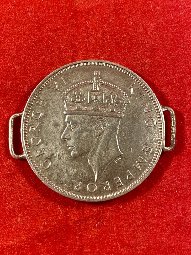 BOAS Militaria | WW2 Silver George VI Rhodesian Half-Crown ID Bracelet ...