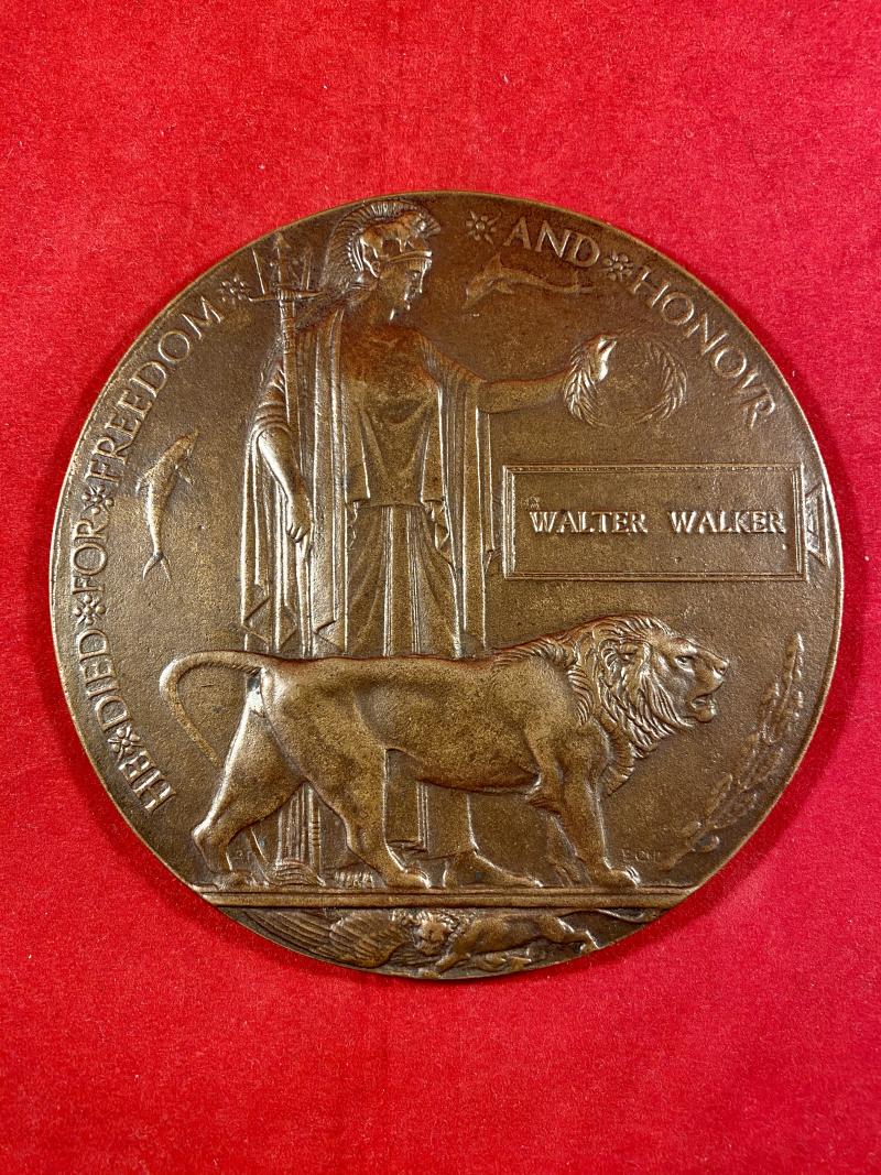 BOAS Militaria | Genuine WW1 British Bronze Death Plaque (Death Penny ...