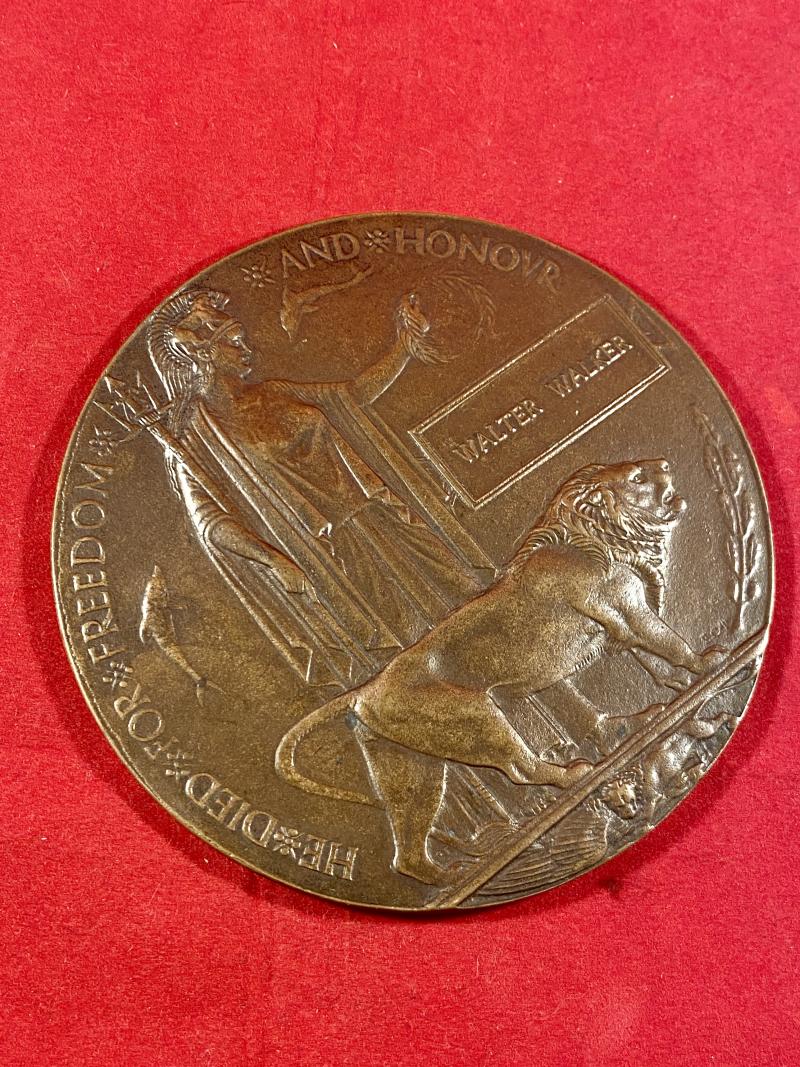 BOAS Militaria | Genuine WW1 British Bronze Death Plaque (Death Penny ...