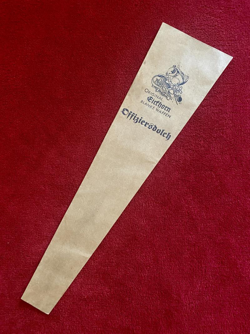 BOAS Militaria | WW2 German Brown Paper Officers Dagger Bag by Eickhorn
