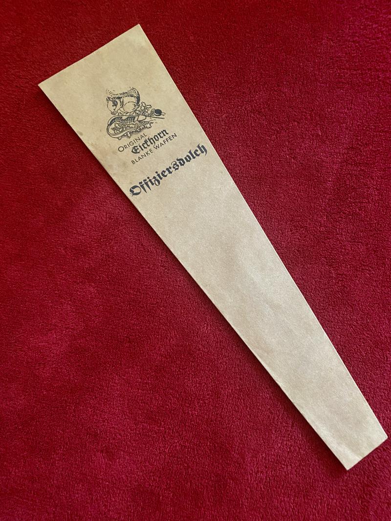 BOAS Militaria | WW2 German Brown Paper Officers Dagger Bag by Eickhorn