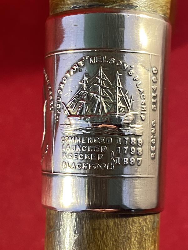 BOAS Militaria | Antique Oak and Copper Memorial Walking Stick made ...