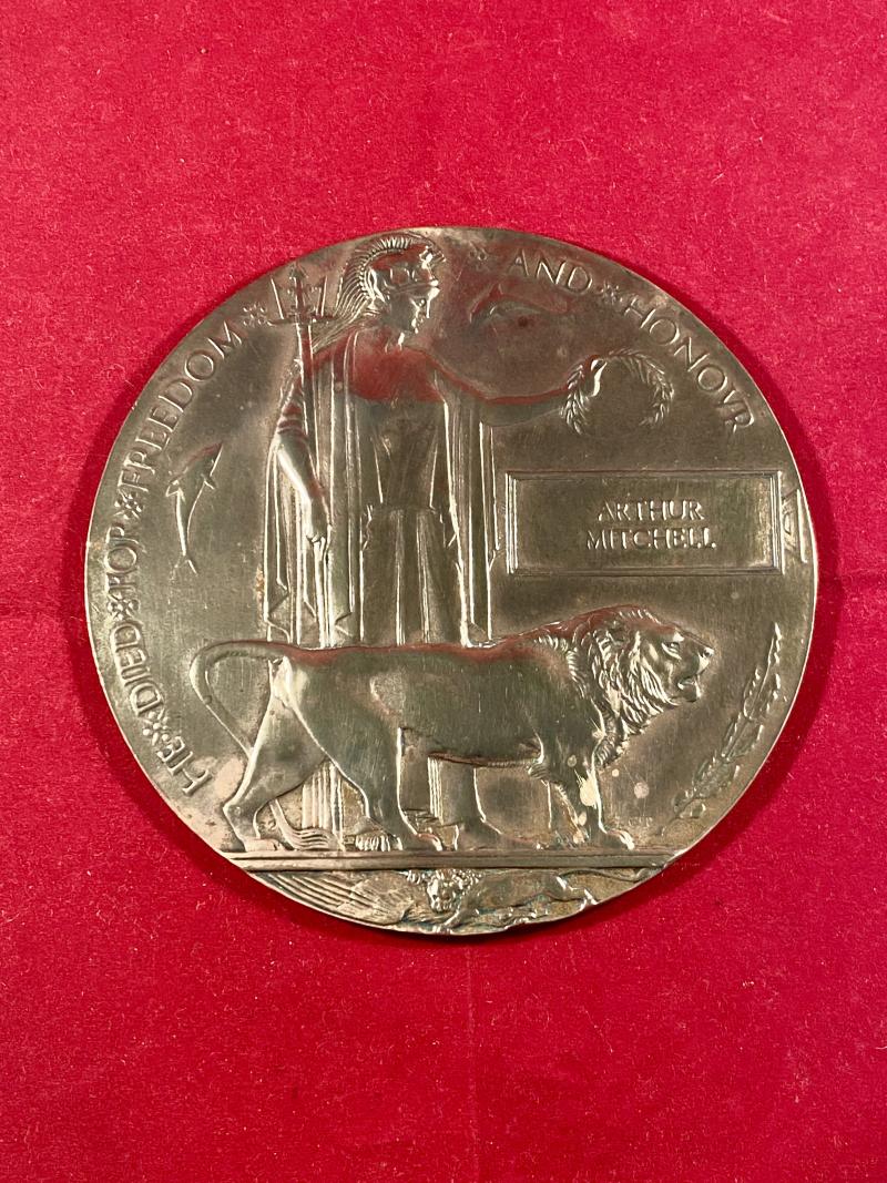 BOAS Militaria | Genuine WW1 British Bronze Death Plaque (Death Penny ...