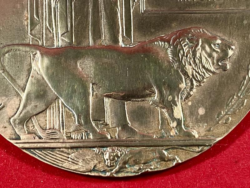 BOAS Militaria | Genuine WW1 British Bronze Death Plaque (Death Penny ...