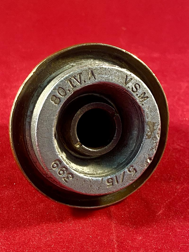 BOAS Militaria | INERT WW1 British No 80 IV.A Shrapnel Shell Brass Fuse ...
