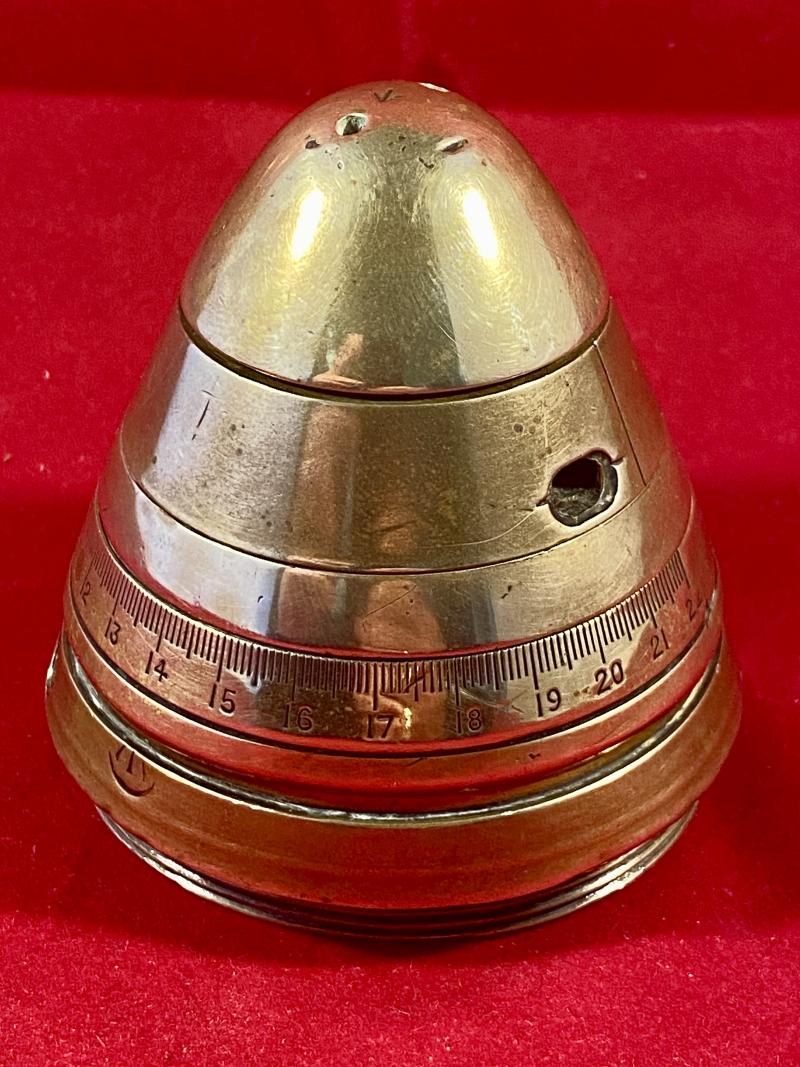 BOAS Militaria | INERT WW1 British No 80 Shrapnel Shell Brass Fuse Head ...
