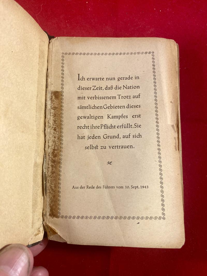 BOAS Militaria | Original WW2 German 1944 SS Pocket Diary - Der ...