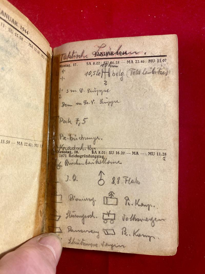 BOAS Militaria | Original WW2 German 1944 SS Pocket Diary - Der ...