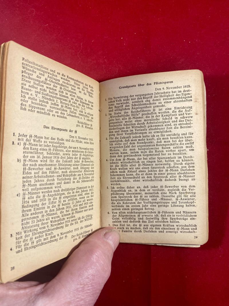 BOAS Militaria | Original WW2 German 1944 SS Pocket Diary - Der ...