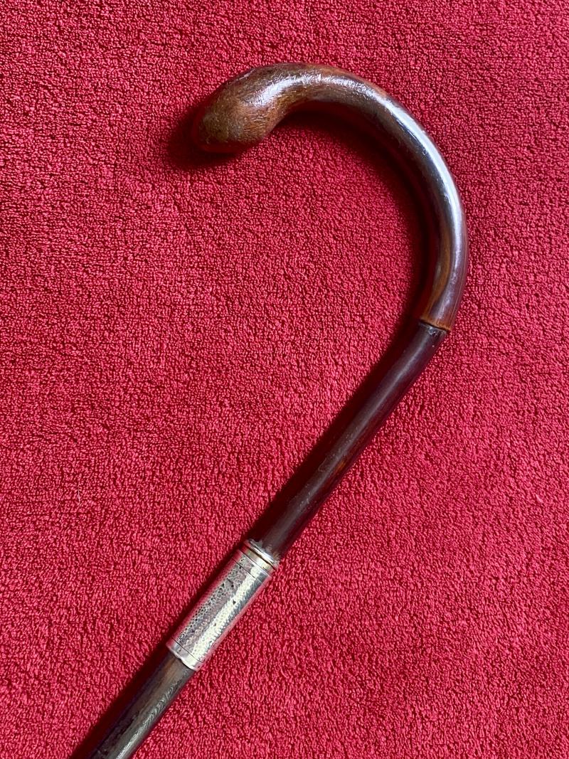 BOAS Militaria | Fine Antique Bamboo Cane Short Sword Stick with 800 ...