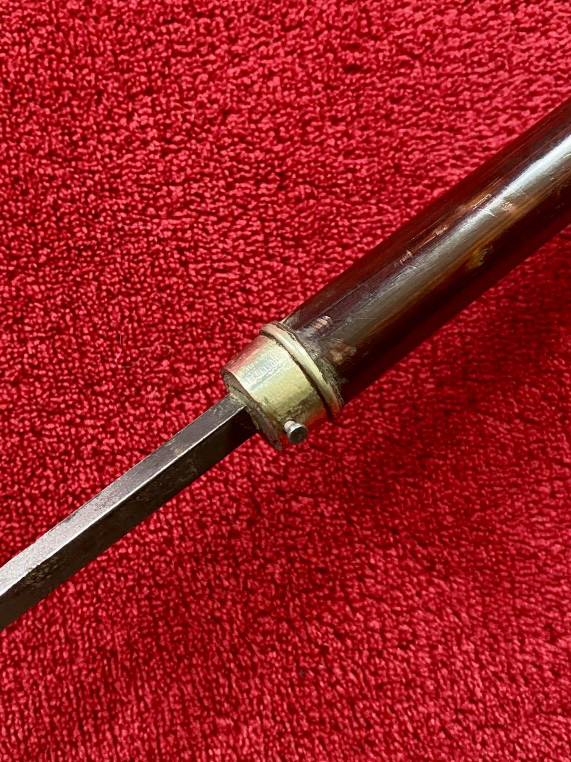 BOAS Militaria | Fine Antique Bamboo Cane Short Sword Stick with 800 ...