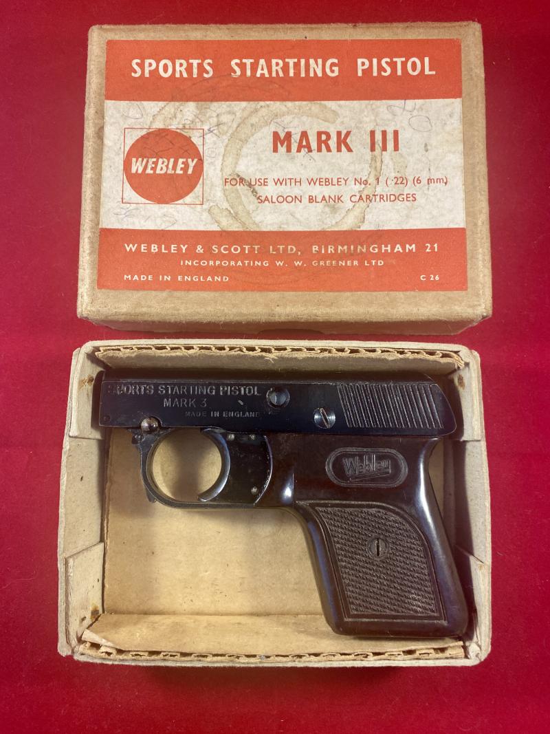 BOAS Militaria | WEBLEY Mark III Starting Pistol with Original Box c1950