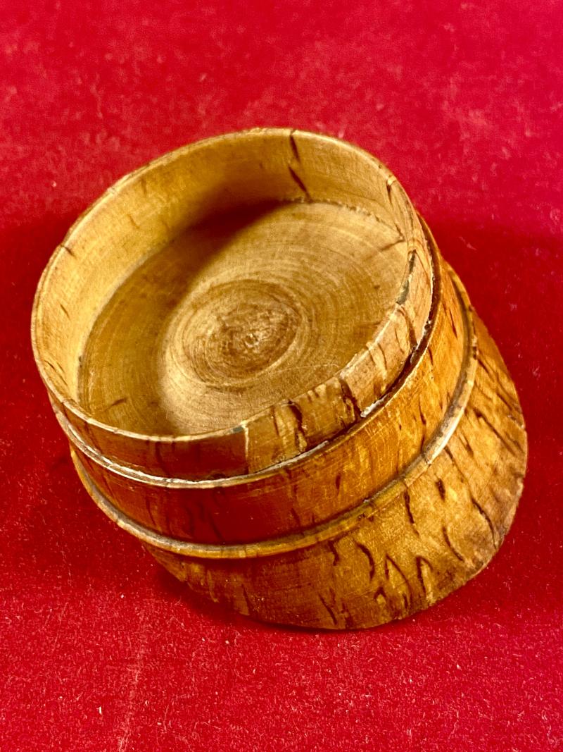 BOAS Militaria | Small Carved Wooden WW1 Officer’s Cap Snuff or Trinket ...
