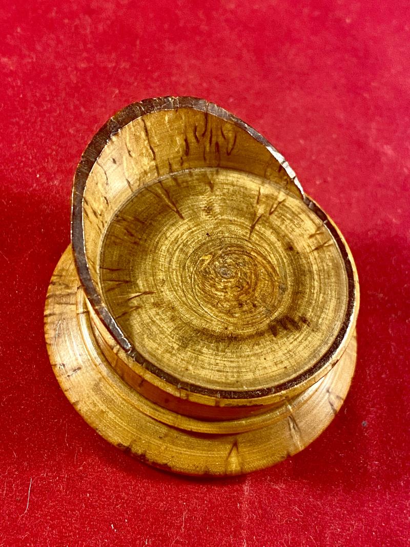 BOAS Militaria | Small Carved Wooden WW1 Officer’s Cap Snuff or Trinket ...