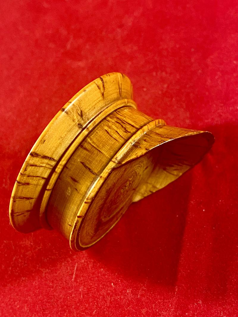 BOAS Militaria | Small Carved Wooden WW1 Officer’s Cap Snuff or Trinket ...