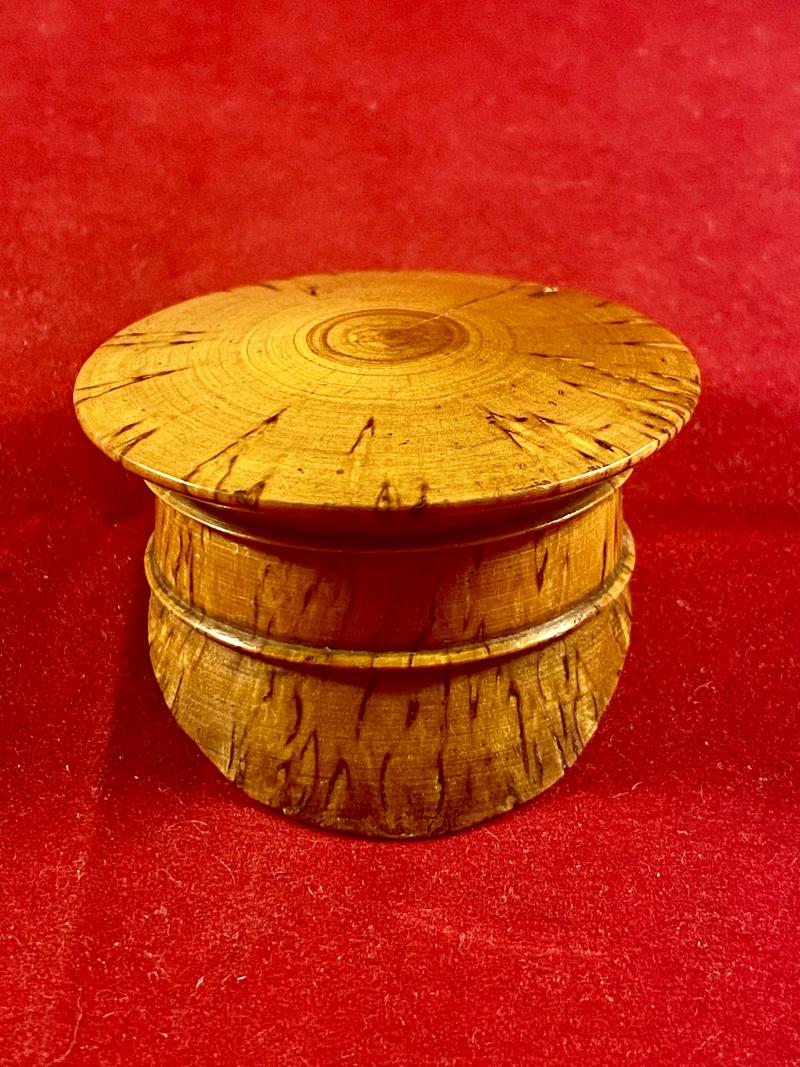 BOAS Militaria | Small Carved Wooden WW1 Officer’s Cap Snuff or Trinket ...