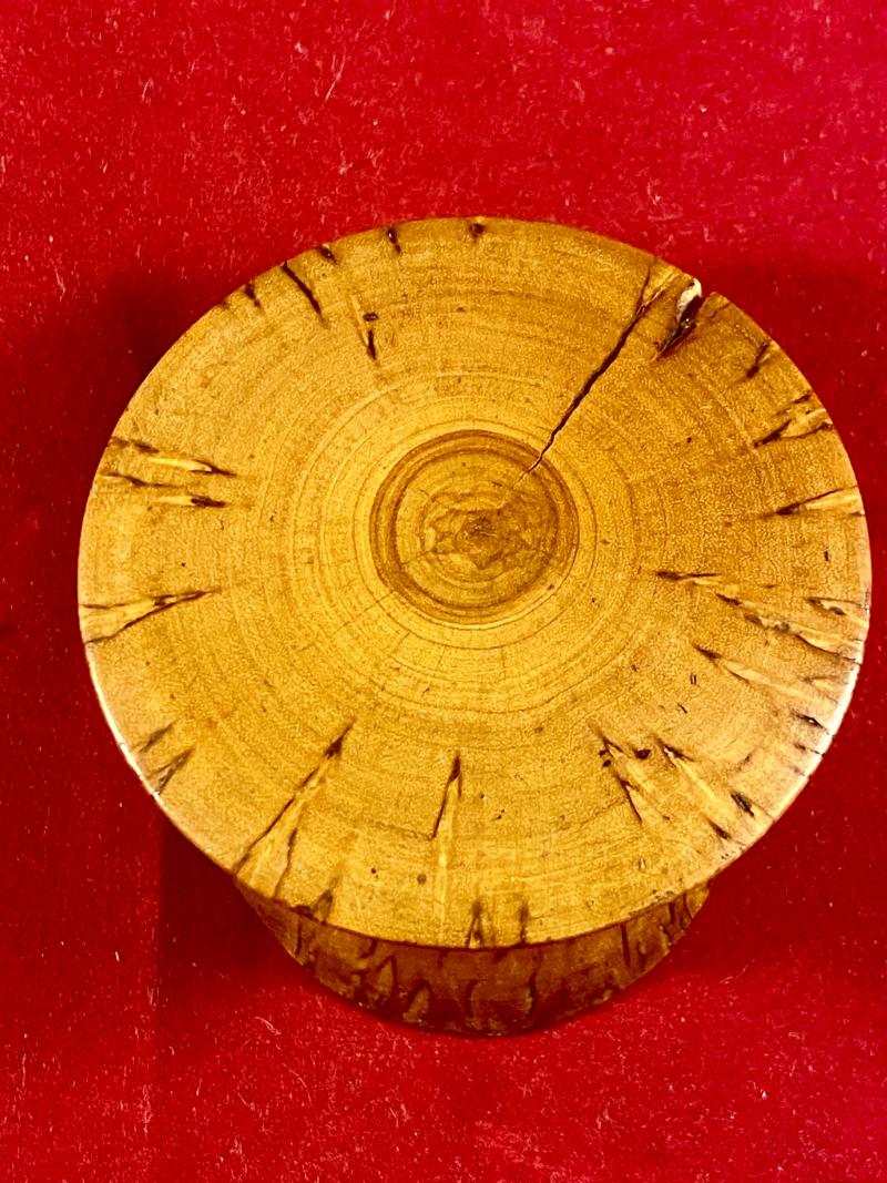 BOAS Militaria | Small Carved Wooden WW1 Officer’s Cap Snuff or Trinket ...