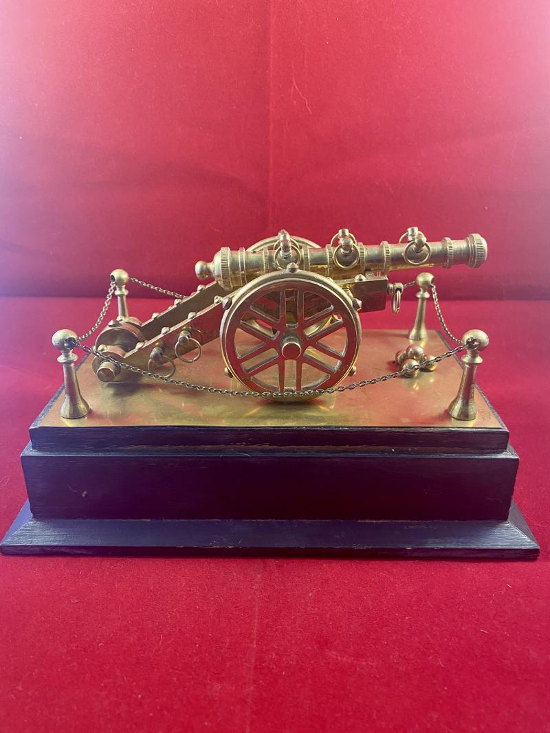 BOAS Militaria | Finely Detailed Brass Model of a Field Cannon with ...