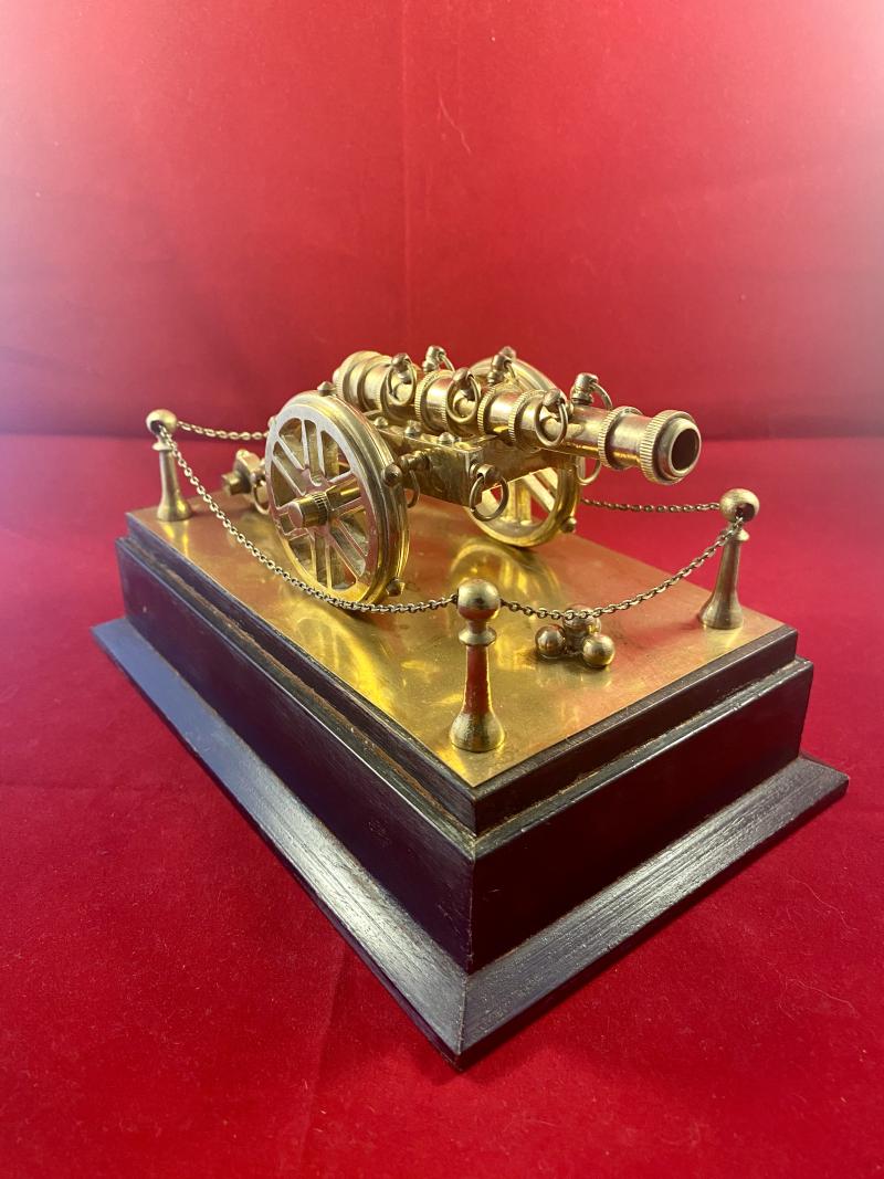 BOAS Militaria | Finely Detailed Brass Model of a Field Cannon with ...