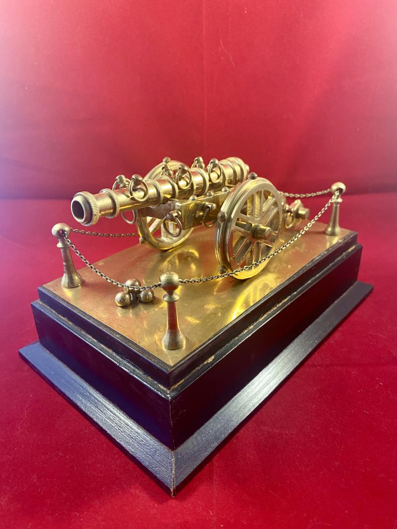 BOAS Militaria | Finely Detailed Brass Model of a Field Cannon with ...
