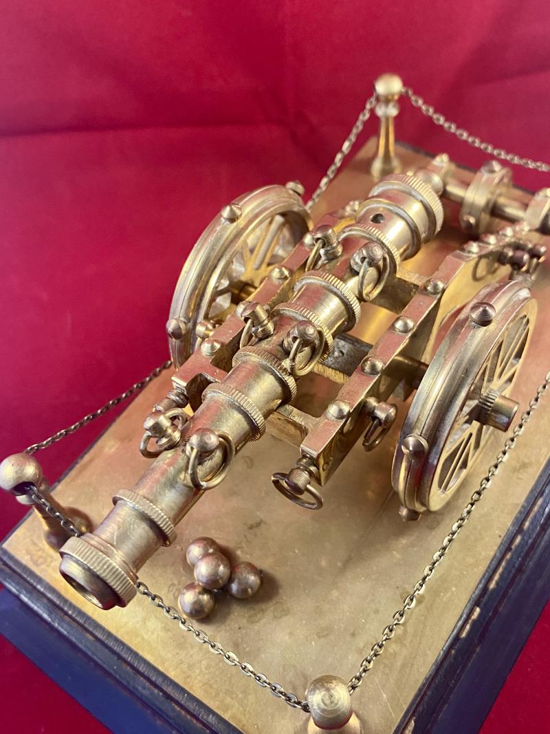 BOAS Militaria | Finely Detailed Brass Model of a Field Cannon with ...