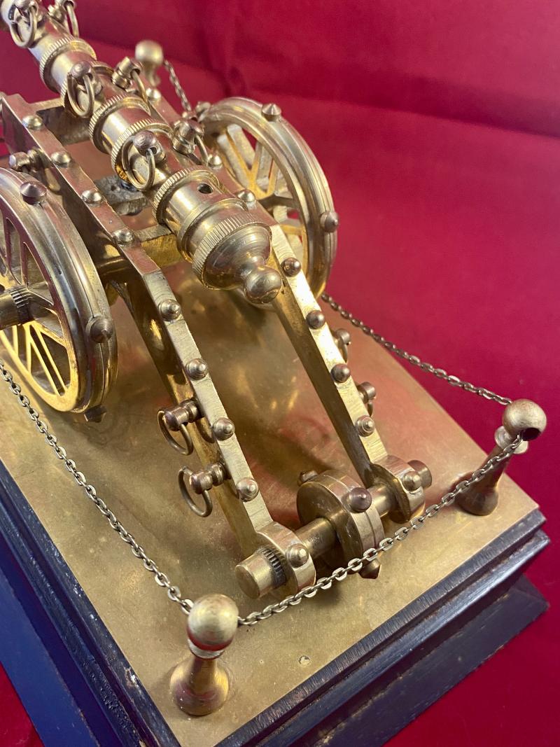 BOAS Militaria | Finely Detailed Brass Model of a Field Cannon with ...