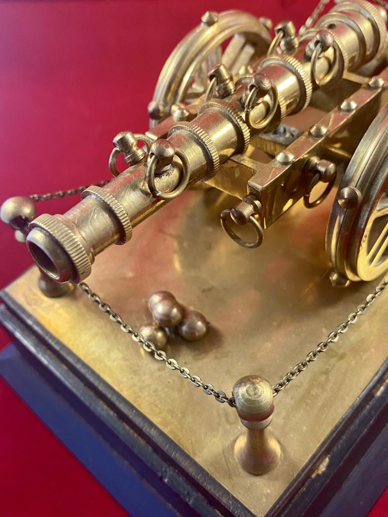 BOAS Militaria | Finely Detailed Brass Model of a Field Cannon with ...