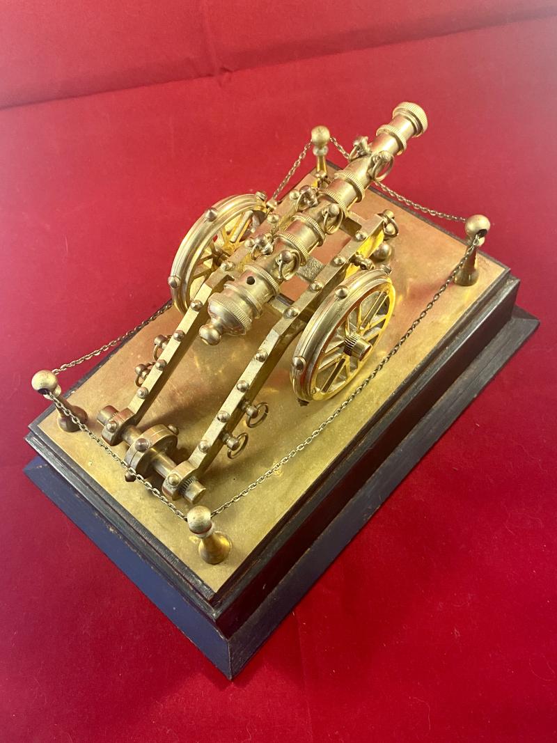 BOAS Militaria | Finely Detailed Brass Model of a Field Cannon with ...