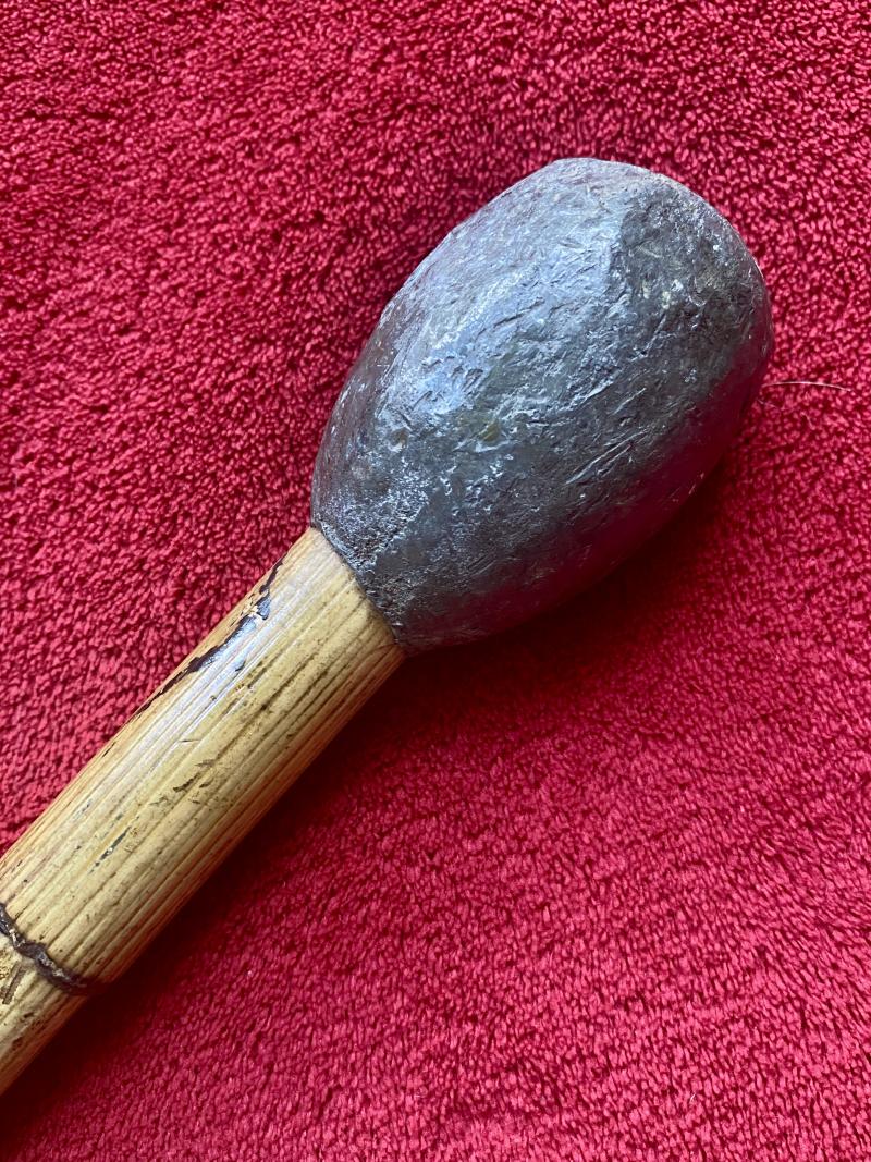 BOAS Militaria | Original 23” WWI Trench Raiding Club with Large Lead Head