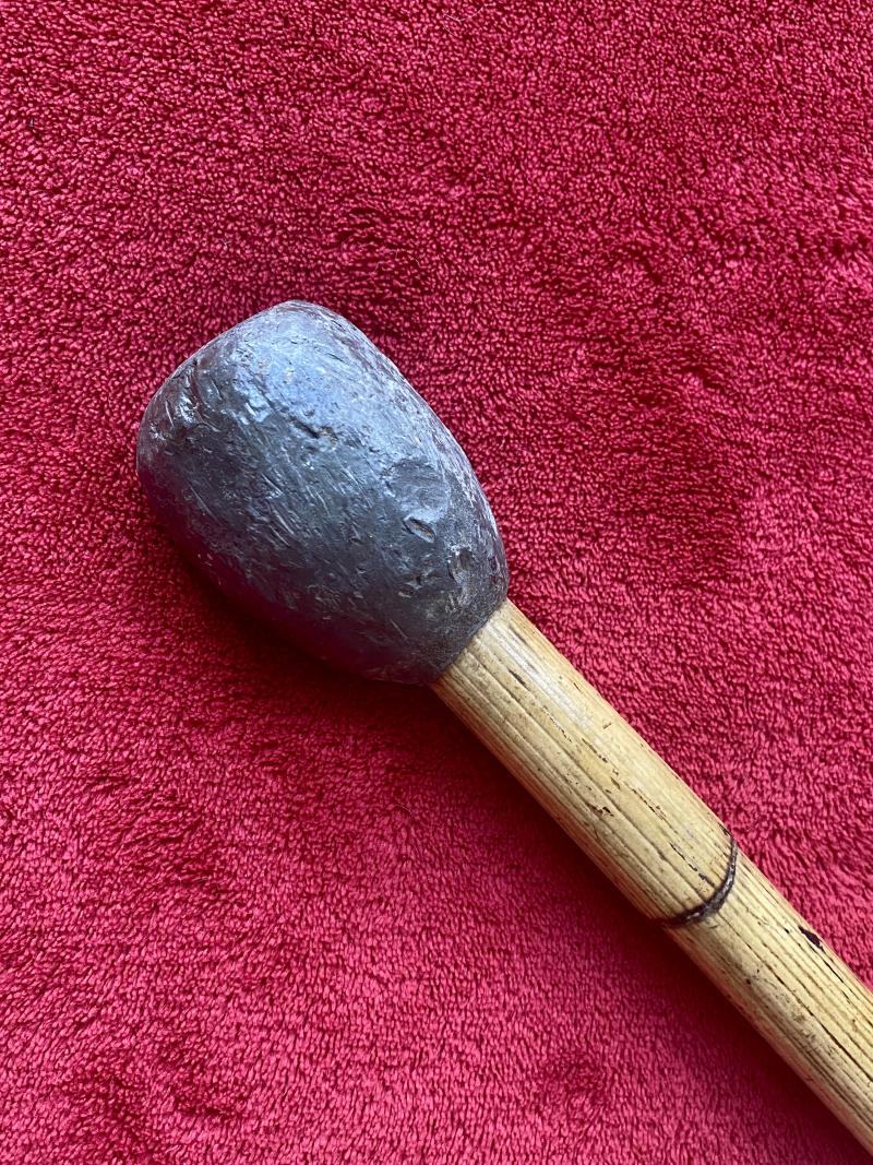 BOAS Militaria | Original 23” WWI Trench Raiding Club with Large Lead Head