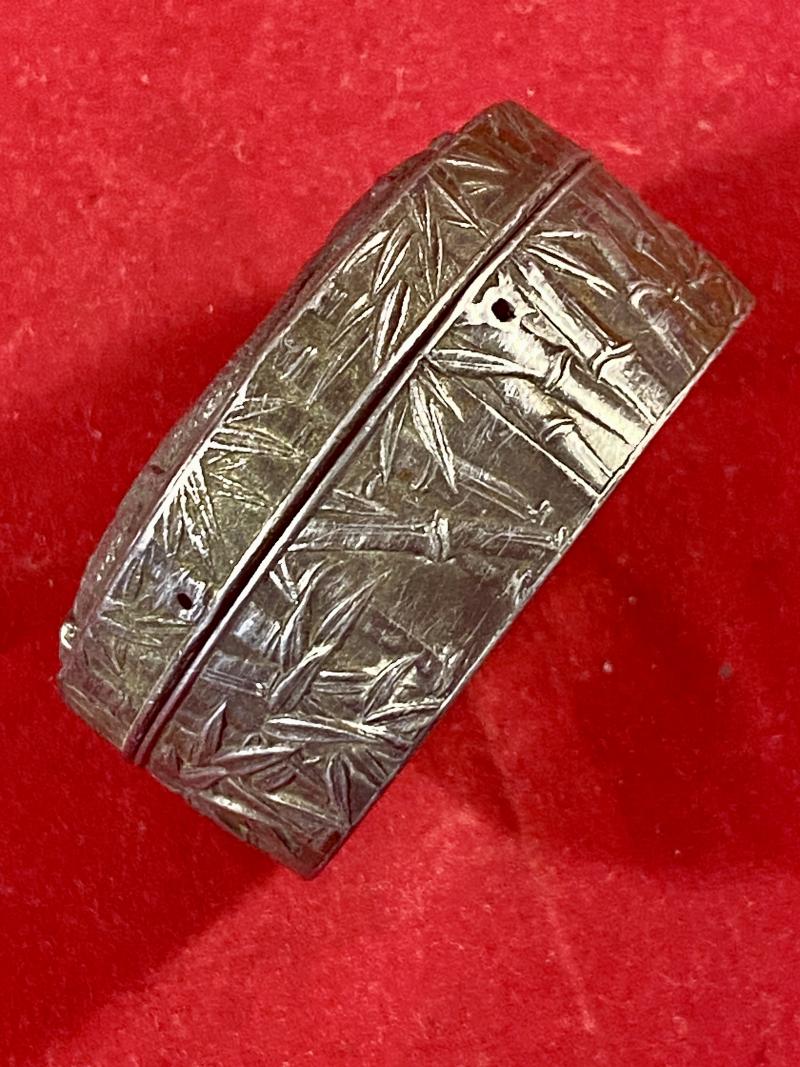 BOAS Militaria | Antique Japanese Antimony Round Snuff Box with High ...