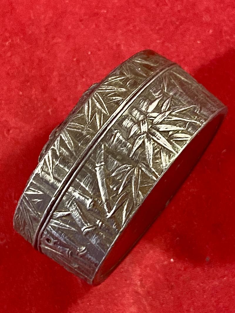 BOAS Militaria | Antique Japanese Antimony Round Snuff Box with High ...