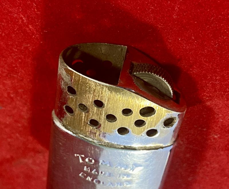 BOAS Militaria | WW2 British Chromed Brass “TOMMY” Lighter c1940