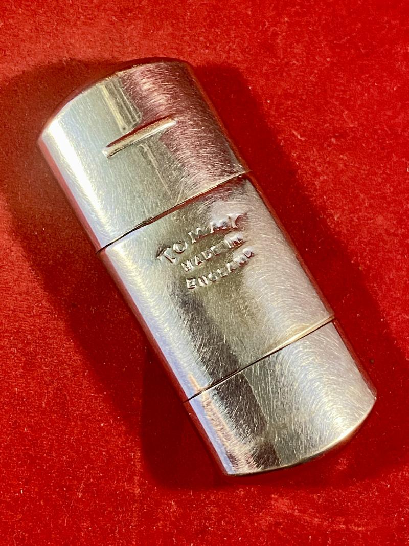 BOAS Militaria | WW2 British Chromed Brass “TOMMY” Lighter c1940