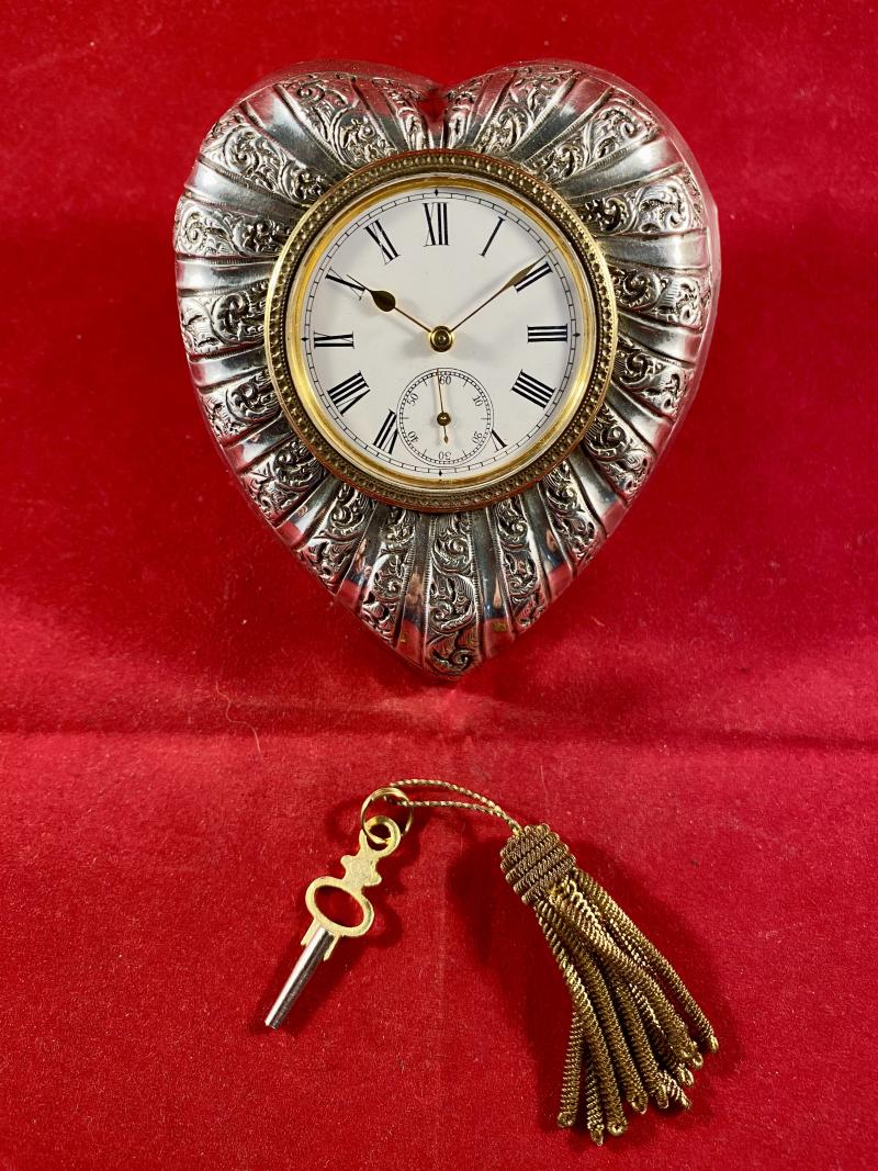 BOAS Militaria | Rare “Heart” Shaped Victorian Hallmarked Silver Cased ...