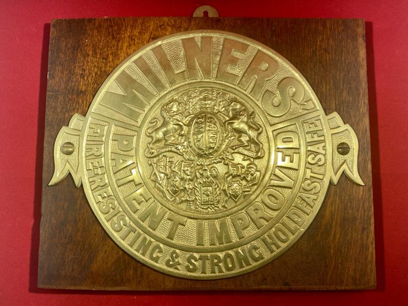 BOAS Militaria | Impressive Large Brass Antique Milners Safe Maker’s ...
