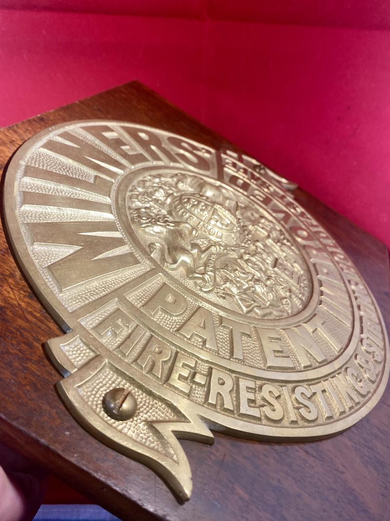 BOAS Militaria | Impressive Large Brass Antique Milners Safe Maker’s ...